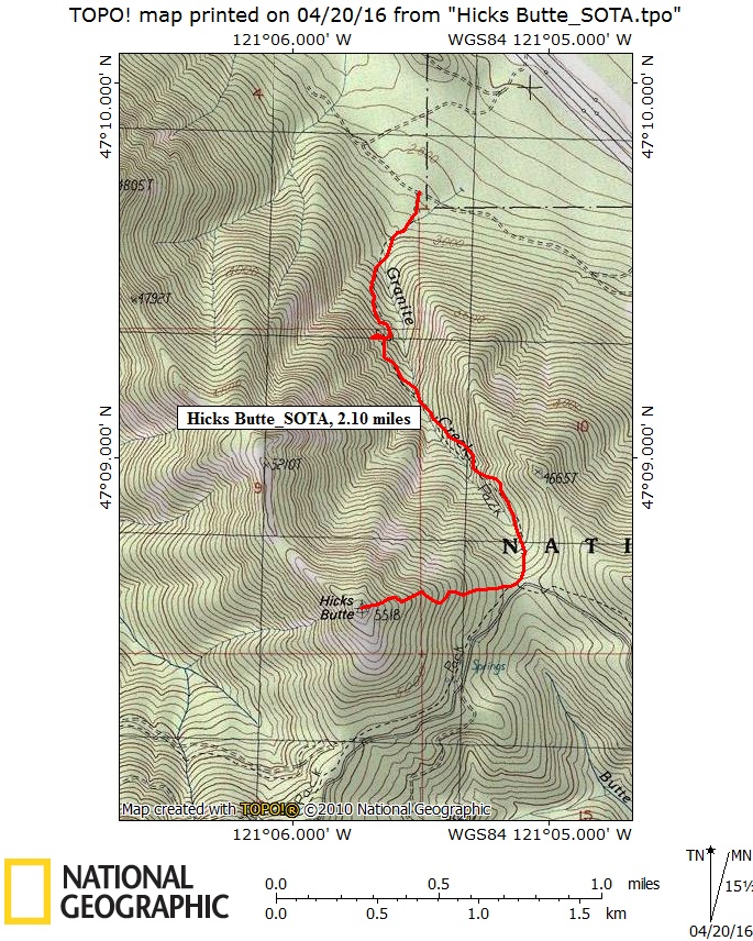 SOTA Activation - Hicks Butte, Kittitas County, Washington - April 16 ...